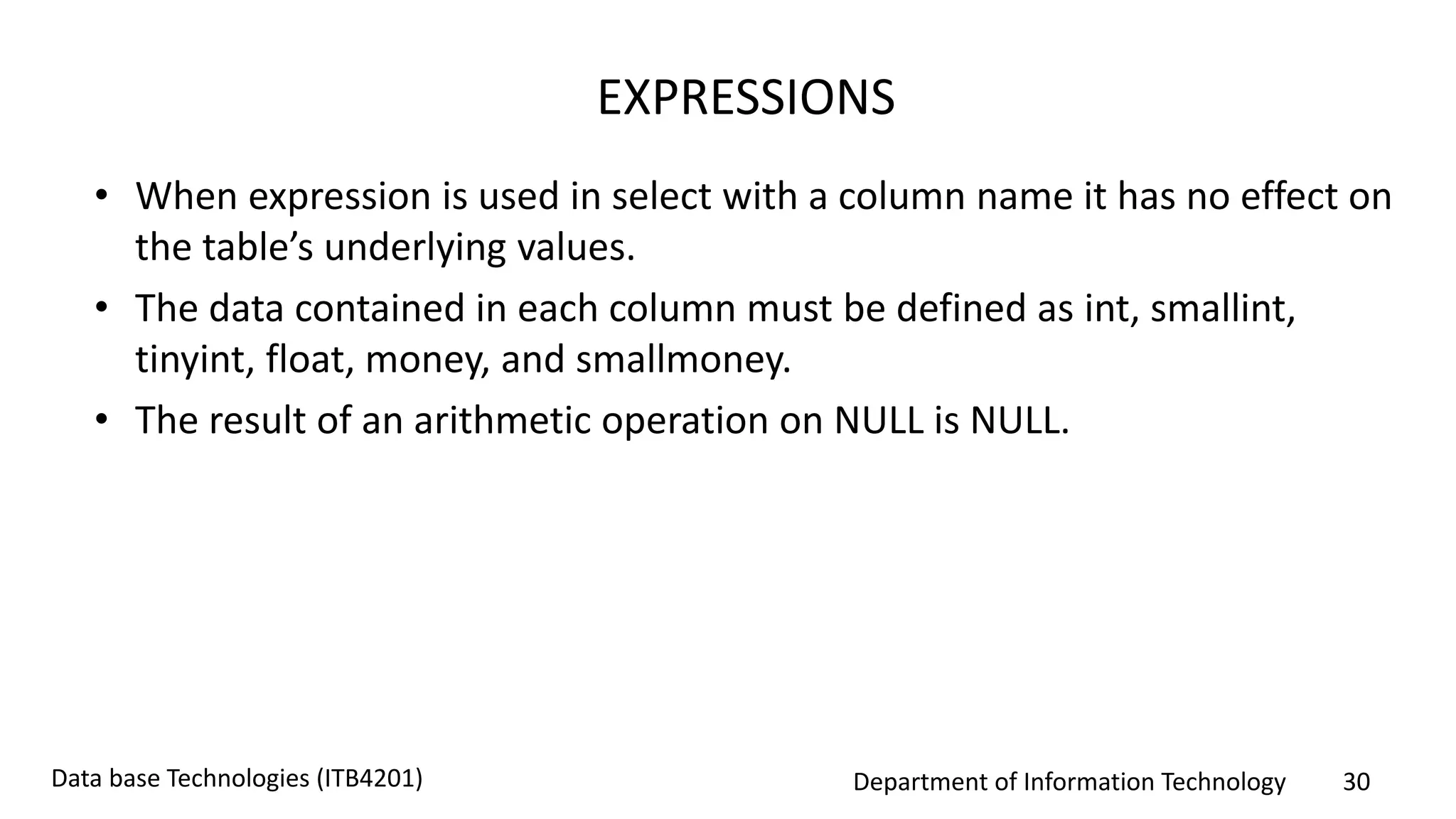 Sql Logical Operators Ppt