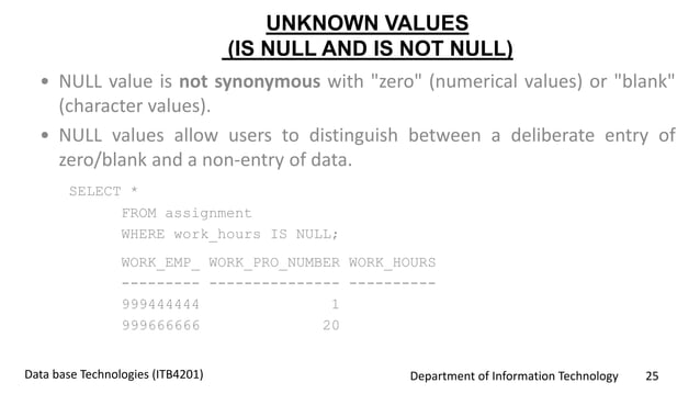 SQL logical operators | PPTX