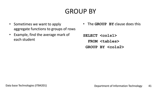 SQL logical operators | PPTX