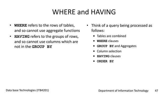 SQL logical operators | PPTX