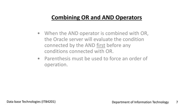 Sql Logical Operators Ppt 9948