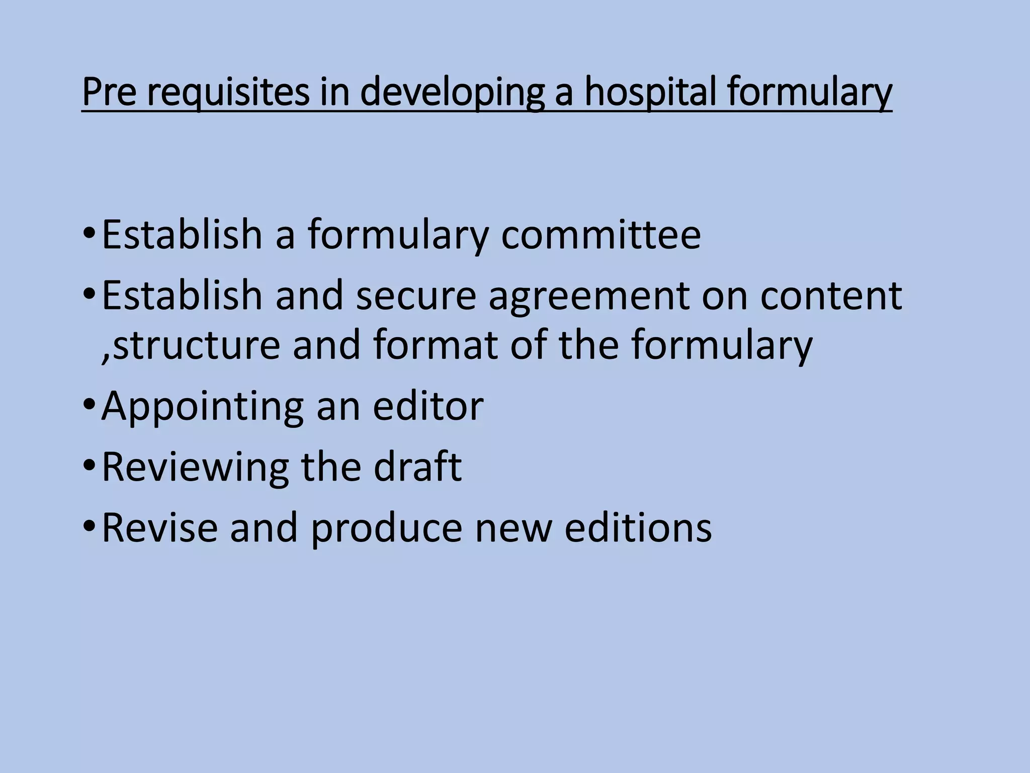 Hospital formulary | PPT