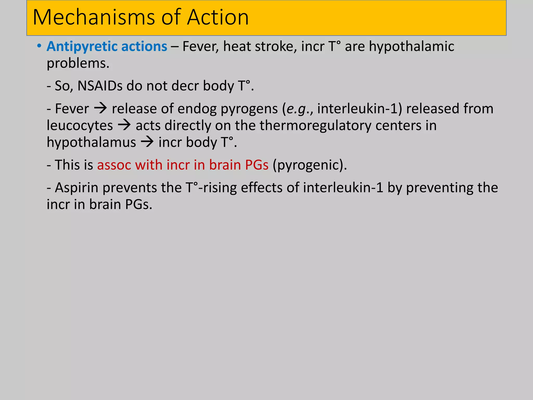 Non-steroidal anti-inflammatory drugs (NSAIDs) | PPT