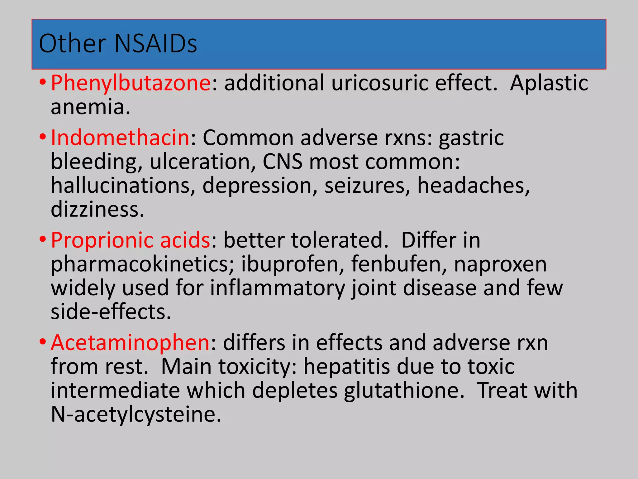 Non-steroidal anti-inflammatory drugs (NSAIDs) | PPT