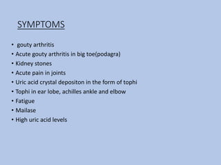 Gout - types,causes,treatment | PPT