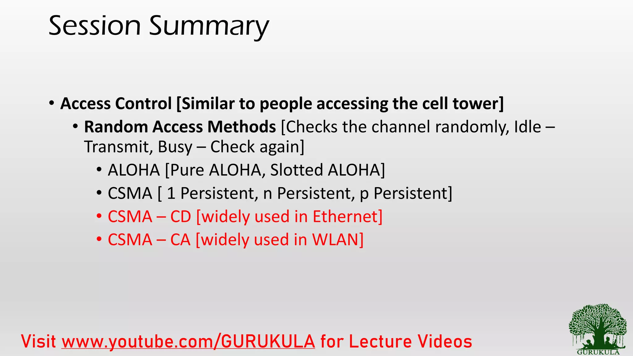 2.3 access control random access methods - part 1 | PDF | Computer Networking | Computing