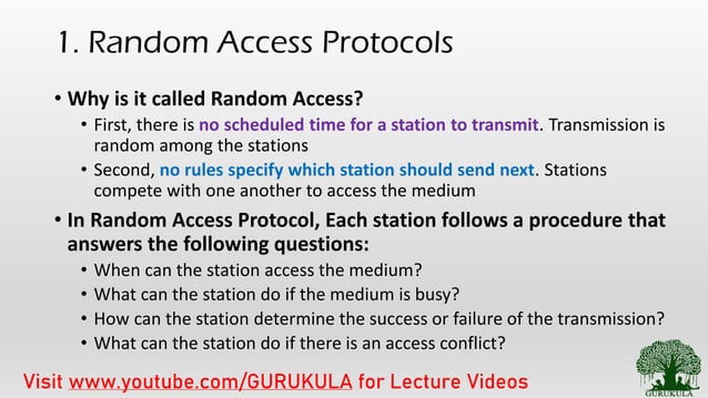 2.3 access control random access methods - part 1 | PDF | Computer Networking | Computing