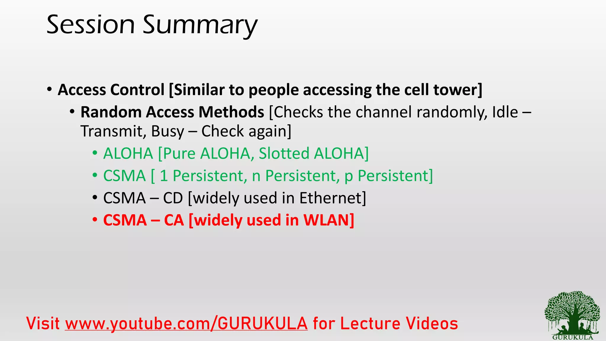 2.3a access control random access methods - part 2 - csma cd | PPT