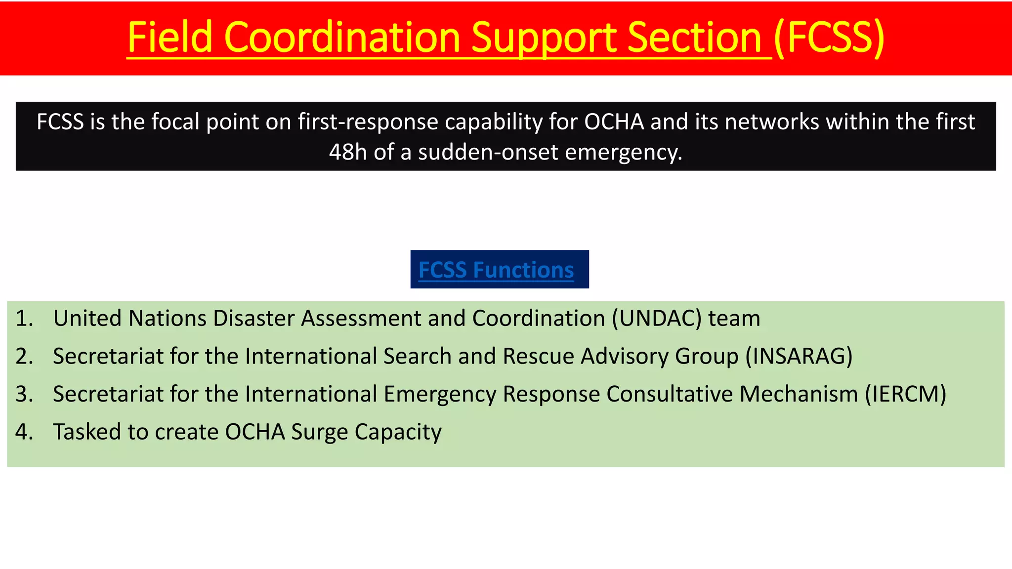 International usar operations roles and responsibilities | PPTX