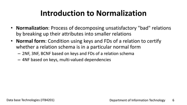 Normalization | PPTX