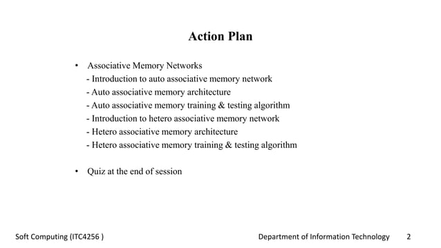 Associative memory network | PPTX | Computing | Technology & Computing