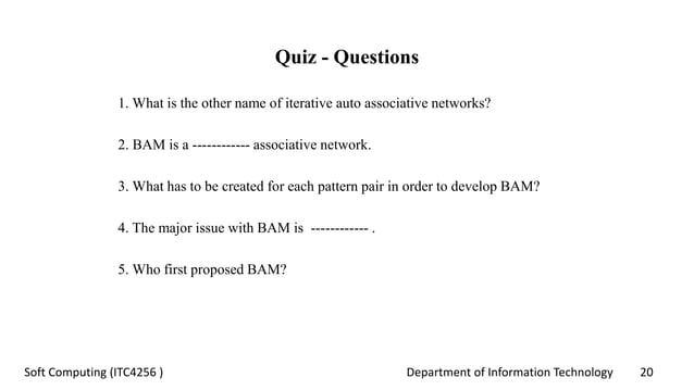 Associative Memory Network Pptx Computing Technology And Computing