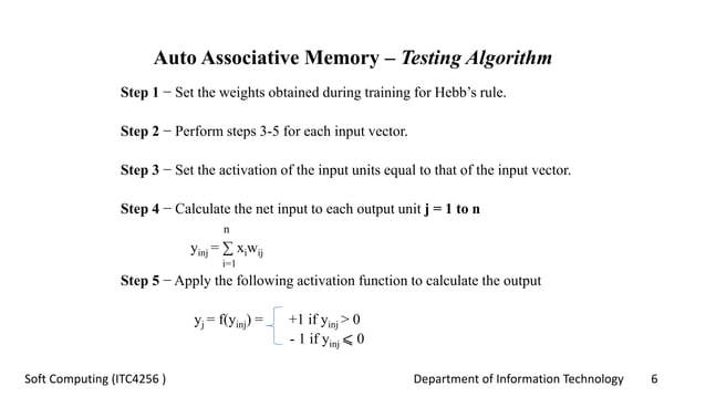 Associative Memory Network Pptx Computing Technology And Computing