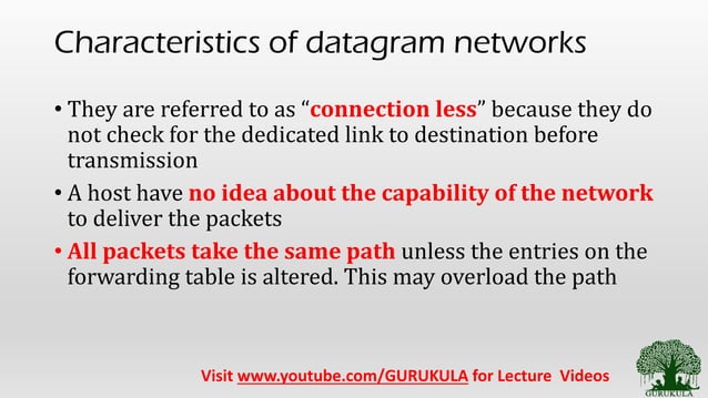 2.9 network layer services packet switching | PDF | Computer Networking | Computing