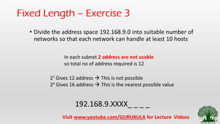 2.10a network layer services i pv4 - fixed length subnetting | PPT