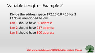 2.10b network layer services i pv4 - variable length subnetting | PDF