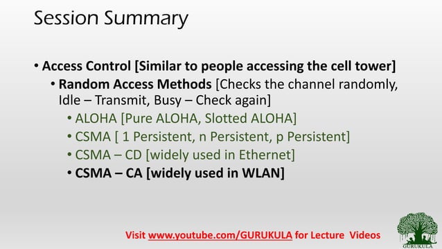 2.3b access control random access methods - part 3 - csma ca | PPT