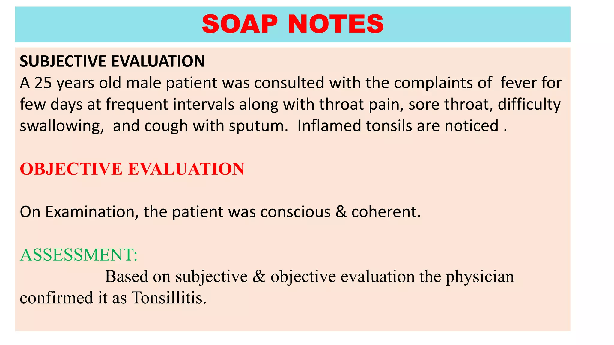 a case study on tonsillitis | PPTX