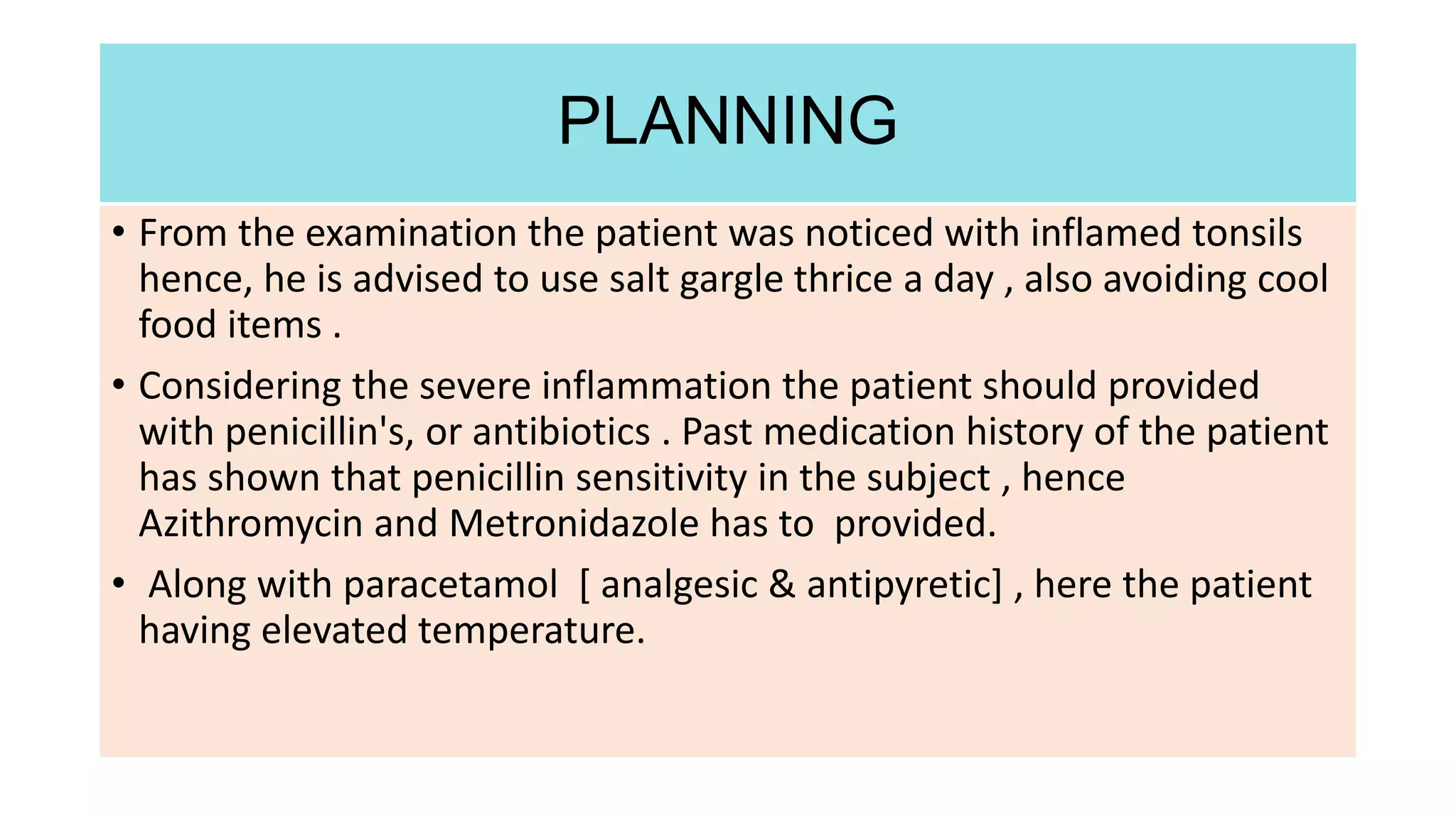 a case study on tonsillitis | PPTX