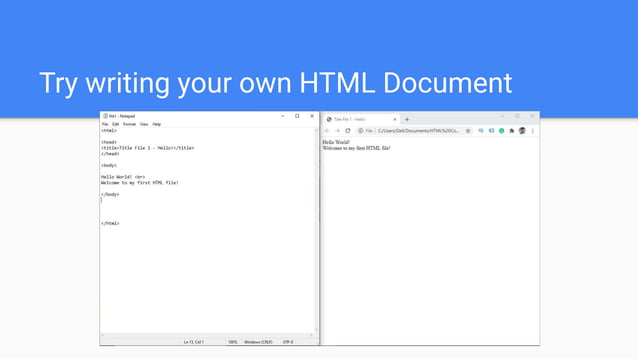Your first HTML File | PPT