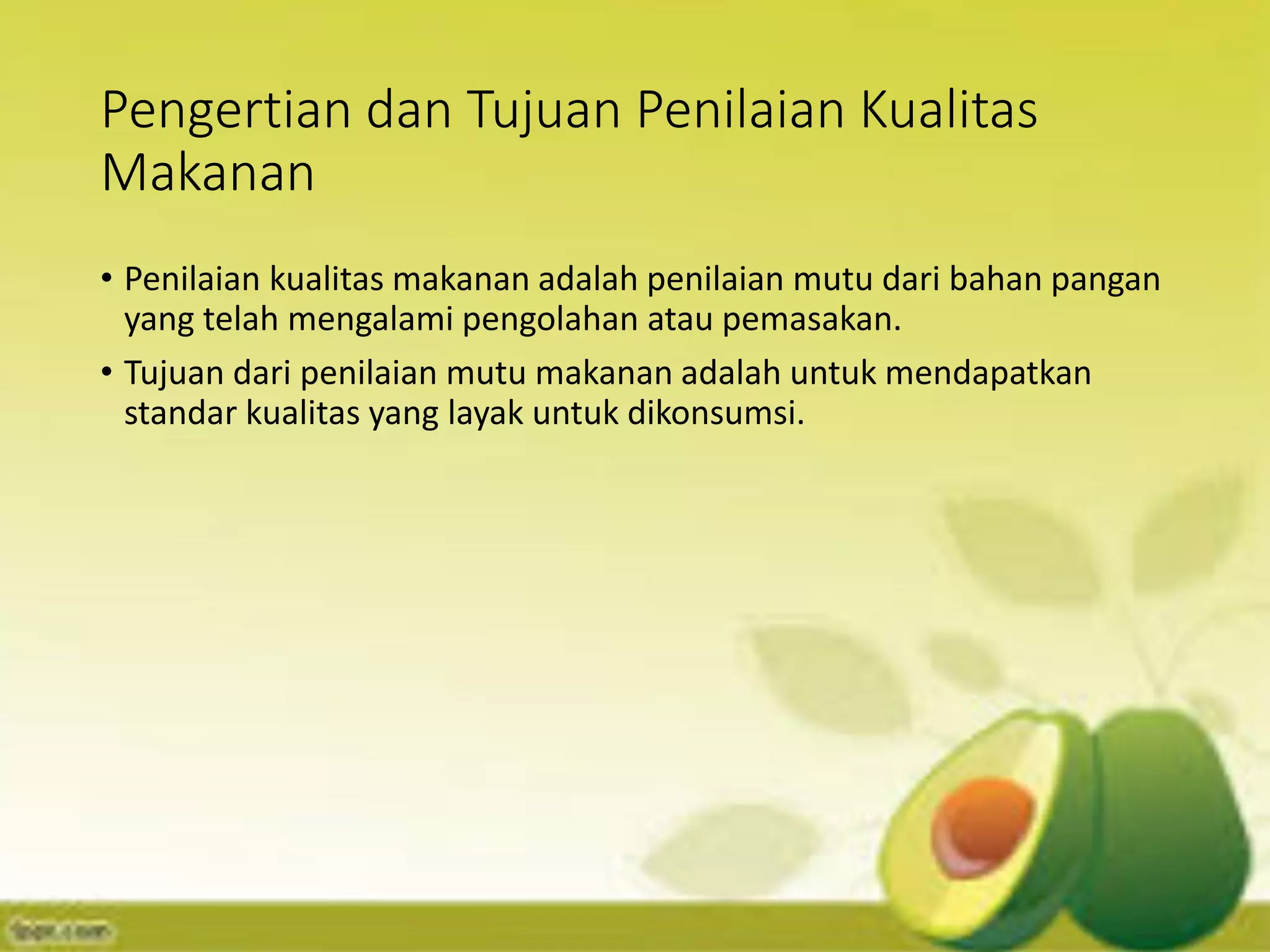 2. penilaian kualitas pangan | PDF