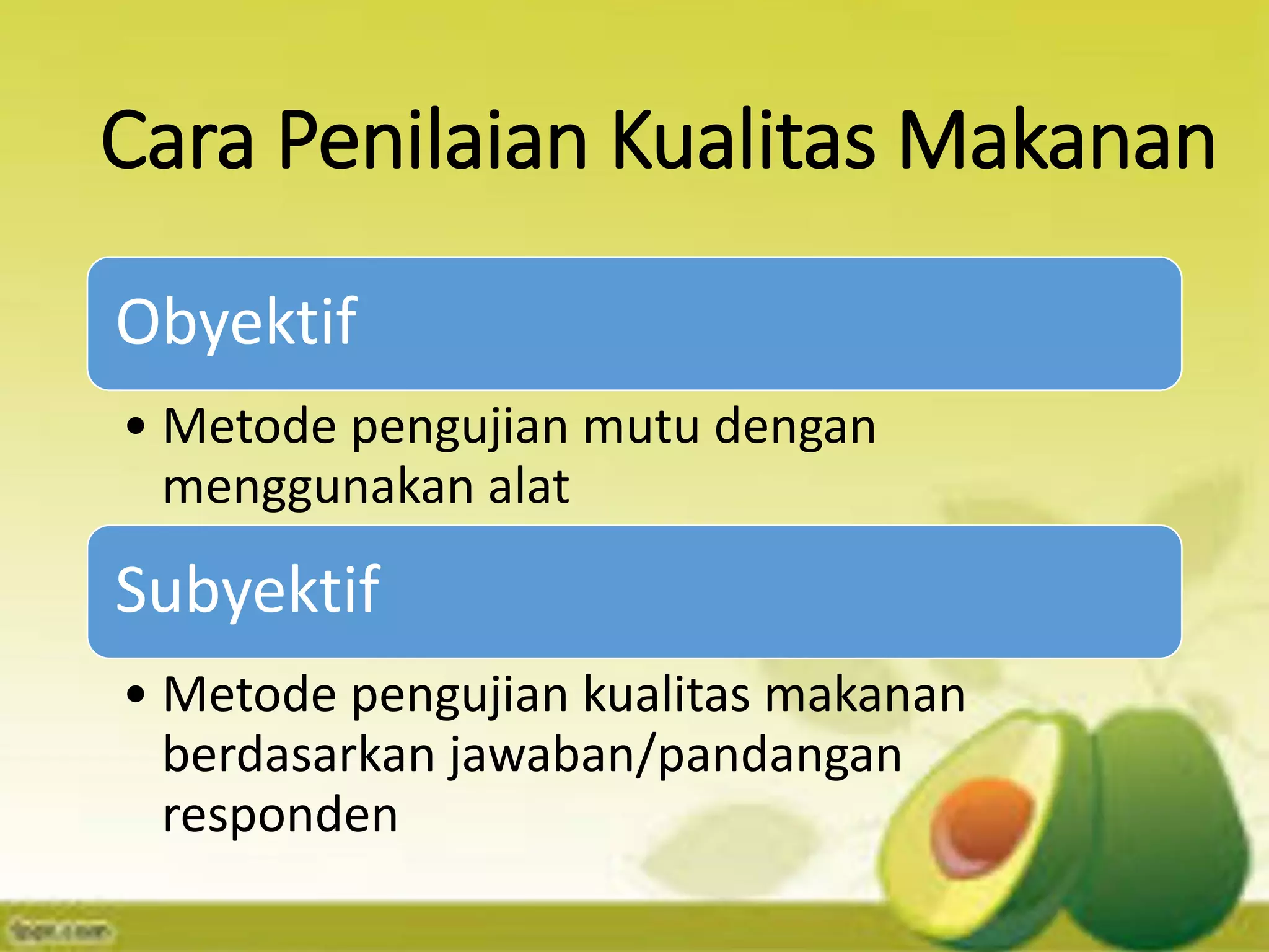 2. penilaian kualitas pangan | PDF