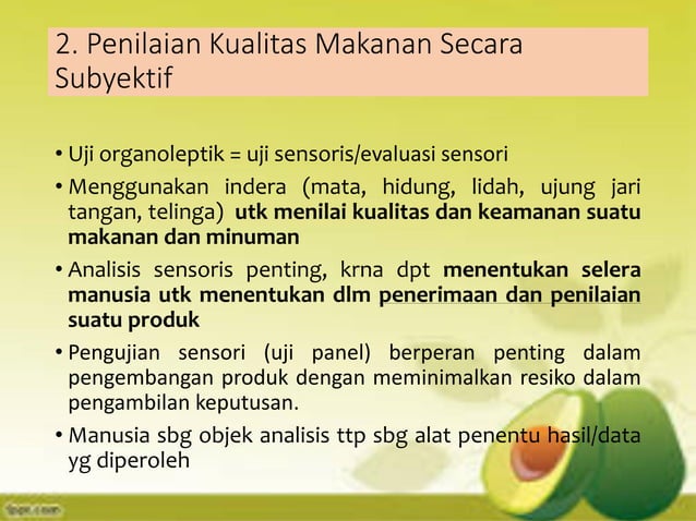2. penilaian kualitas pangan | PDF