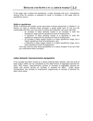 2.3 demand and supply in a labour market, | PDF