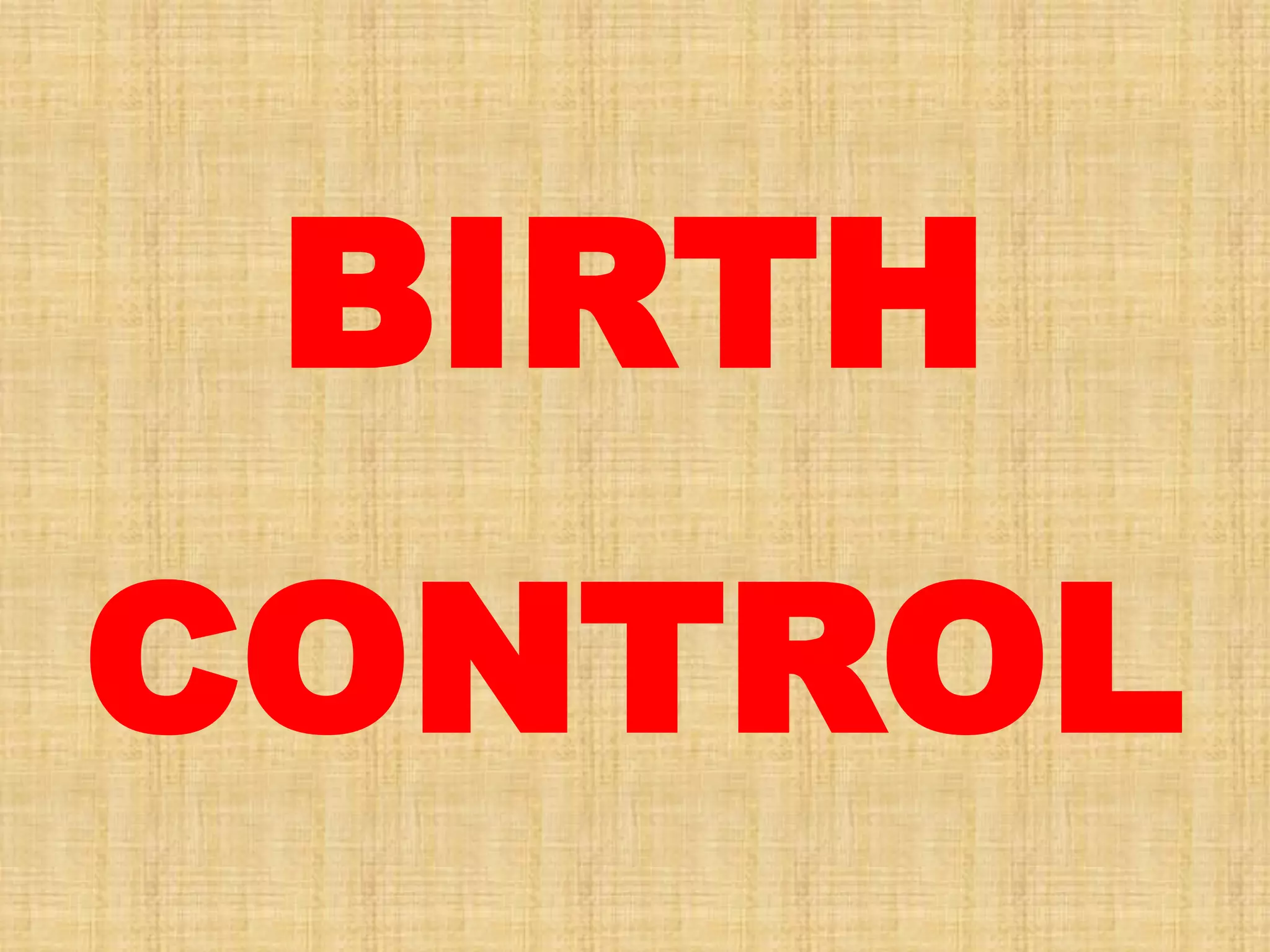 Human Birth Control | PDF