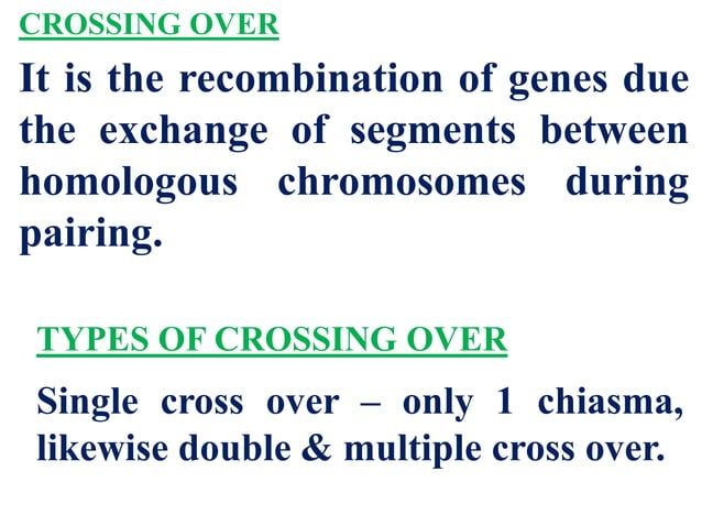 Linkage & Crossing Over | PPT