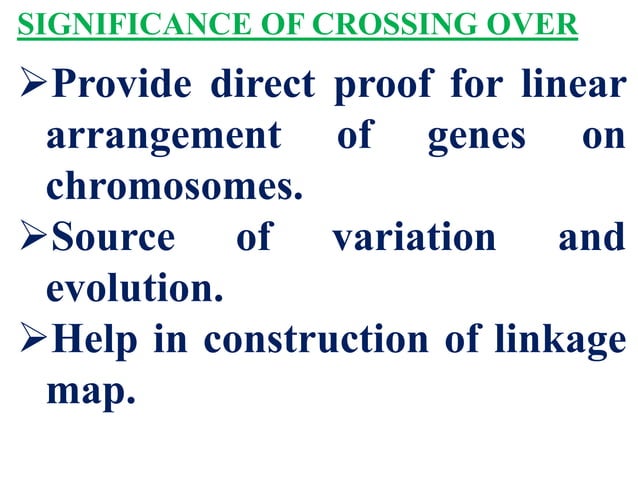 Linkage & Crossing Over | PPT