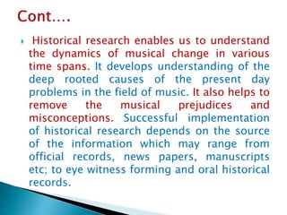 Types of Research in Music | PPTX