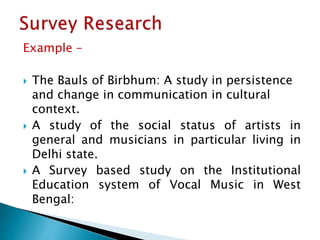 Types of Research in Music | PPTX