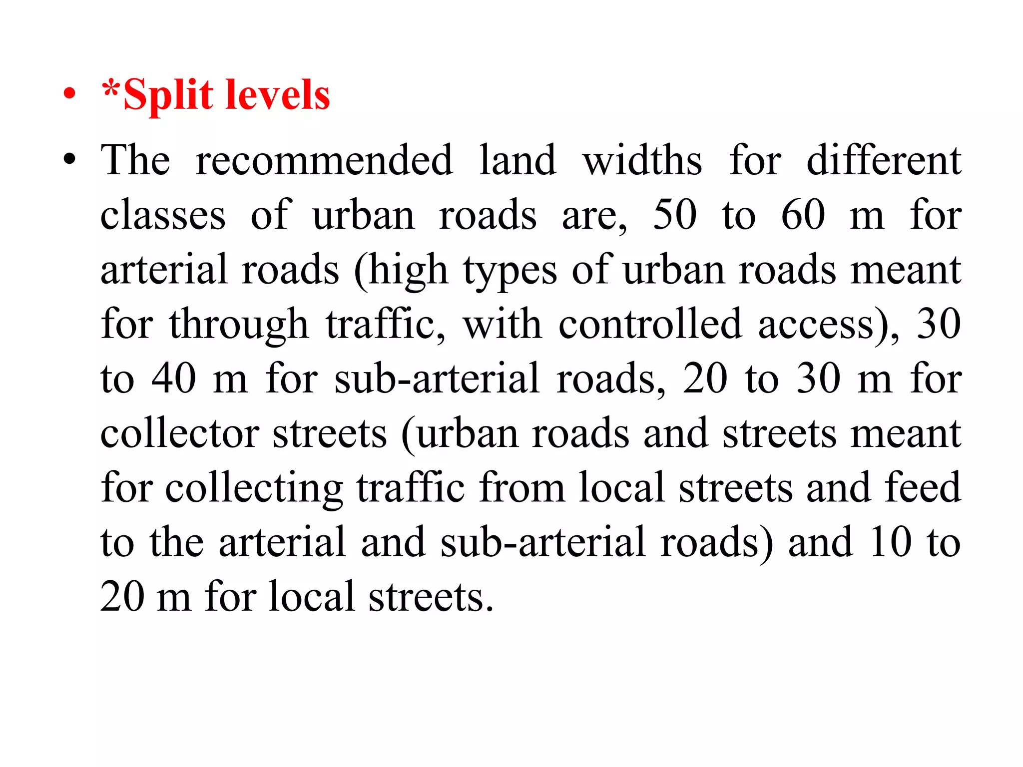 Width of formation or Roadway , Right of way and land width, Typical ...