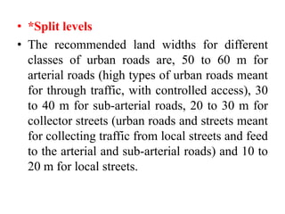 Width of formation or Roadway , Right of way and land width, Typical ...