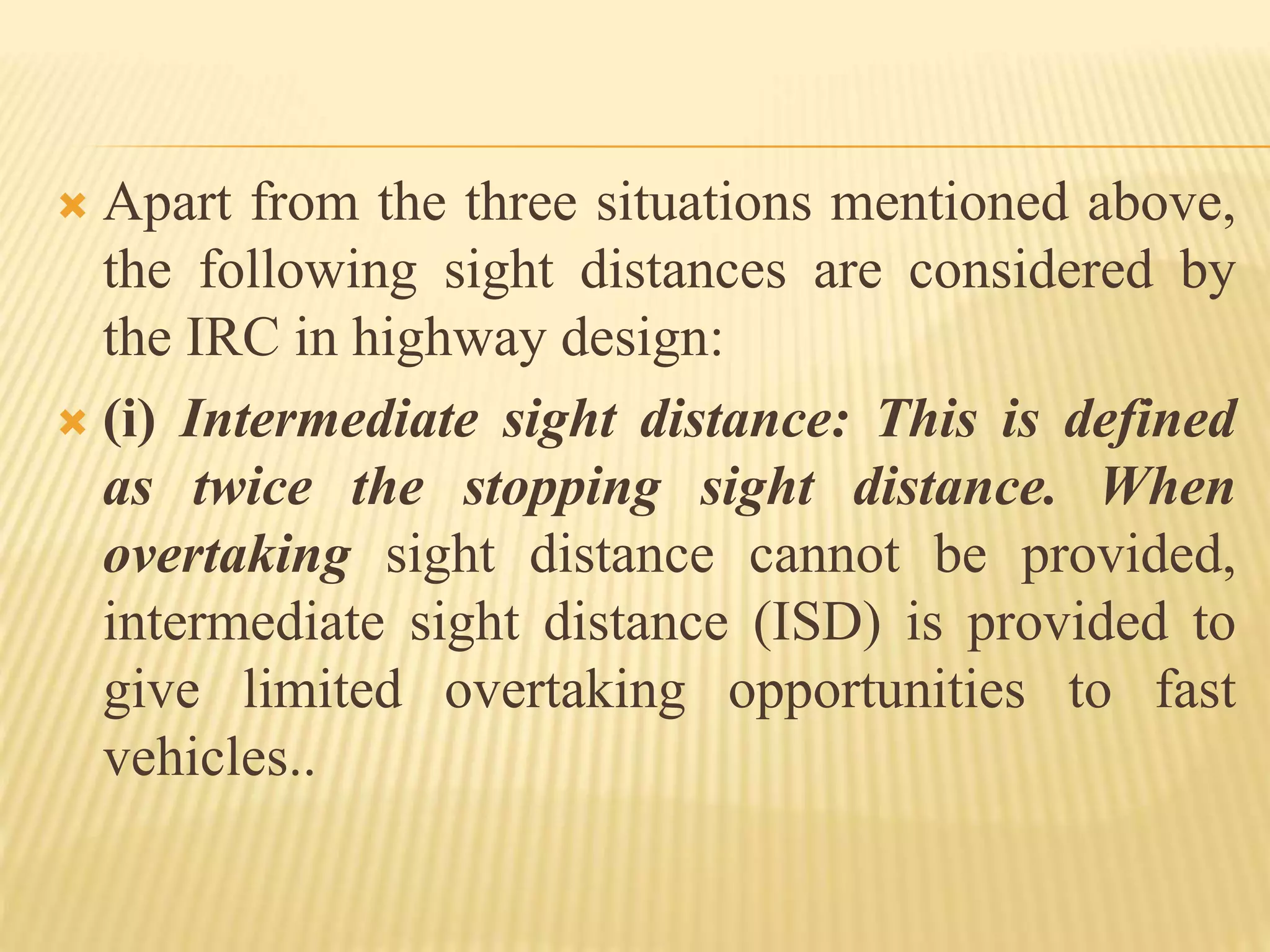 SIGHT DISTANCE | PPTX