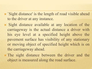 SIGHT DISTANCE | PPTX