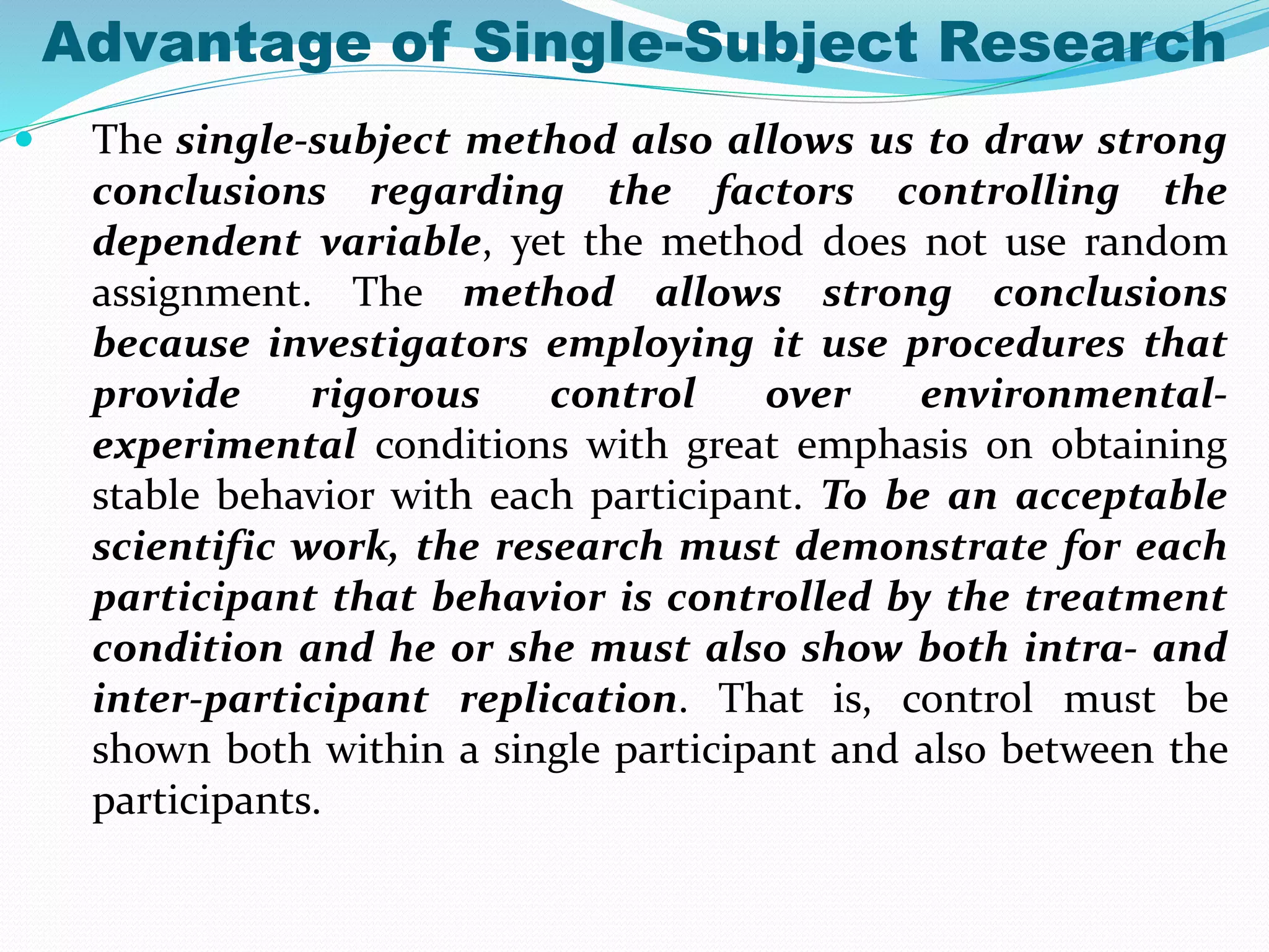 Single Subject Design - Research Design | PPTX