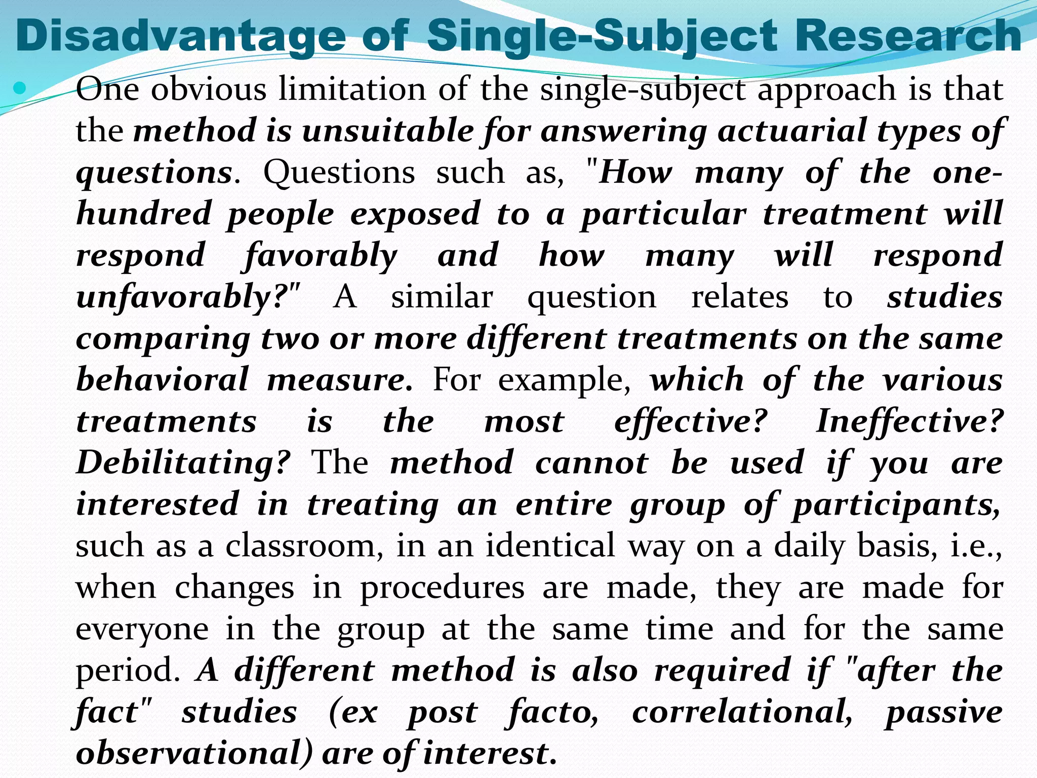Single Subject Design - Research Design | PPTX