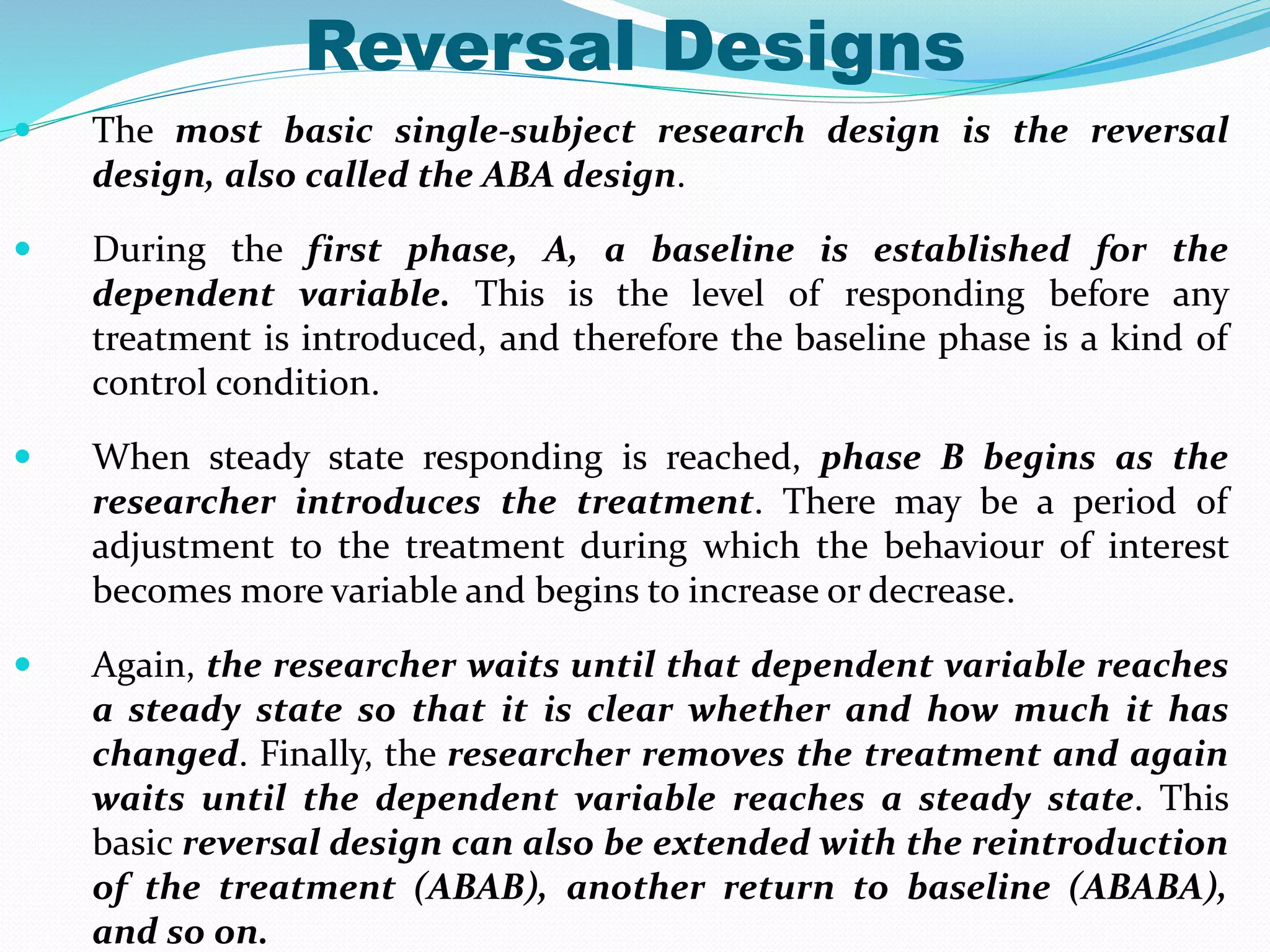Single Subject Design - Research Design | PPTX