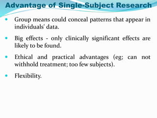 Single Subject Design - Research Design | PPTX