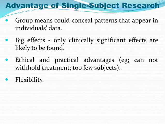 Single Subject Design - Research Design | PPTX