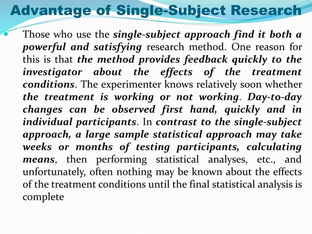 Single Subject Design - Research Design | PPTX