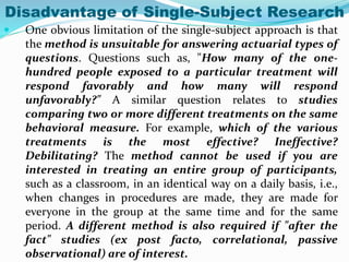 Single Subject Design - Research Design | PPTX