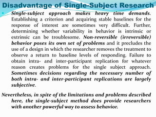 Single Subject Design - Research Design | PPTX