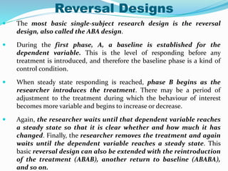 Single Subject Design - Research Design | PPTX