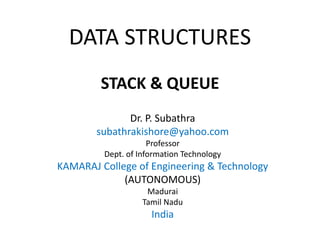 2.1 STACK & QUEUE ADTS | PPTX