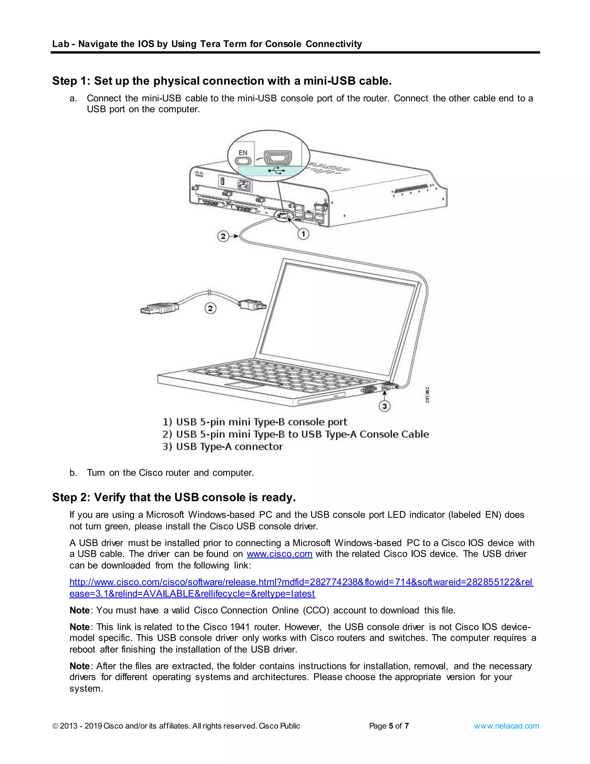 2.3.8 lab---navigate-the-ios-by-using-tera-term-for-console-connectivity (1) | PDF