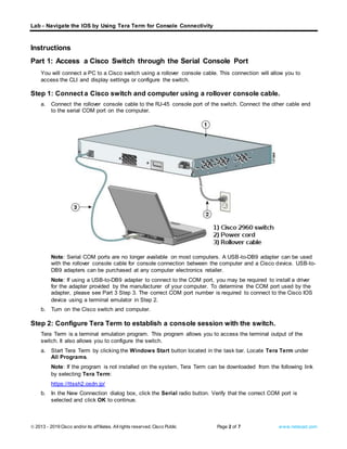 2.3.8 lab---navigate-the-ios-by-using-tera-term-for-console-connectivity (1) | PDF