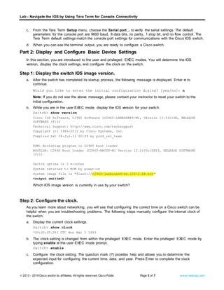 2.3.8 lab---navigate-the-ios-by-using-tera-term-for-console-connectivity (1) | PDF